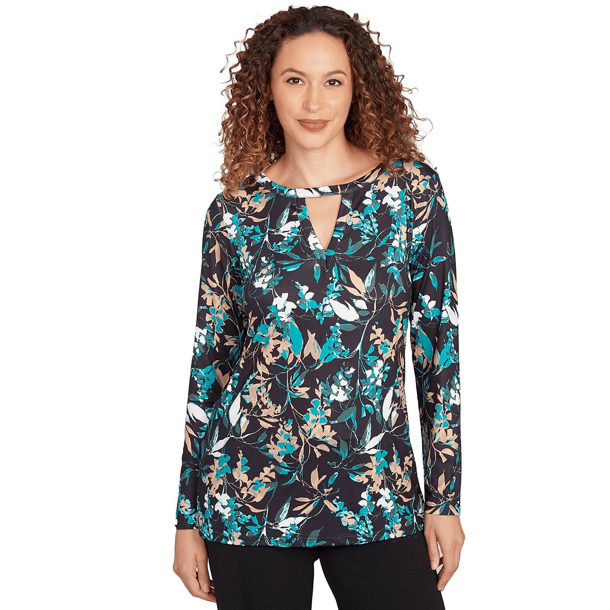 Click here for Womens Emaline Key Items Long Sleeve Keyhole Neck... prices