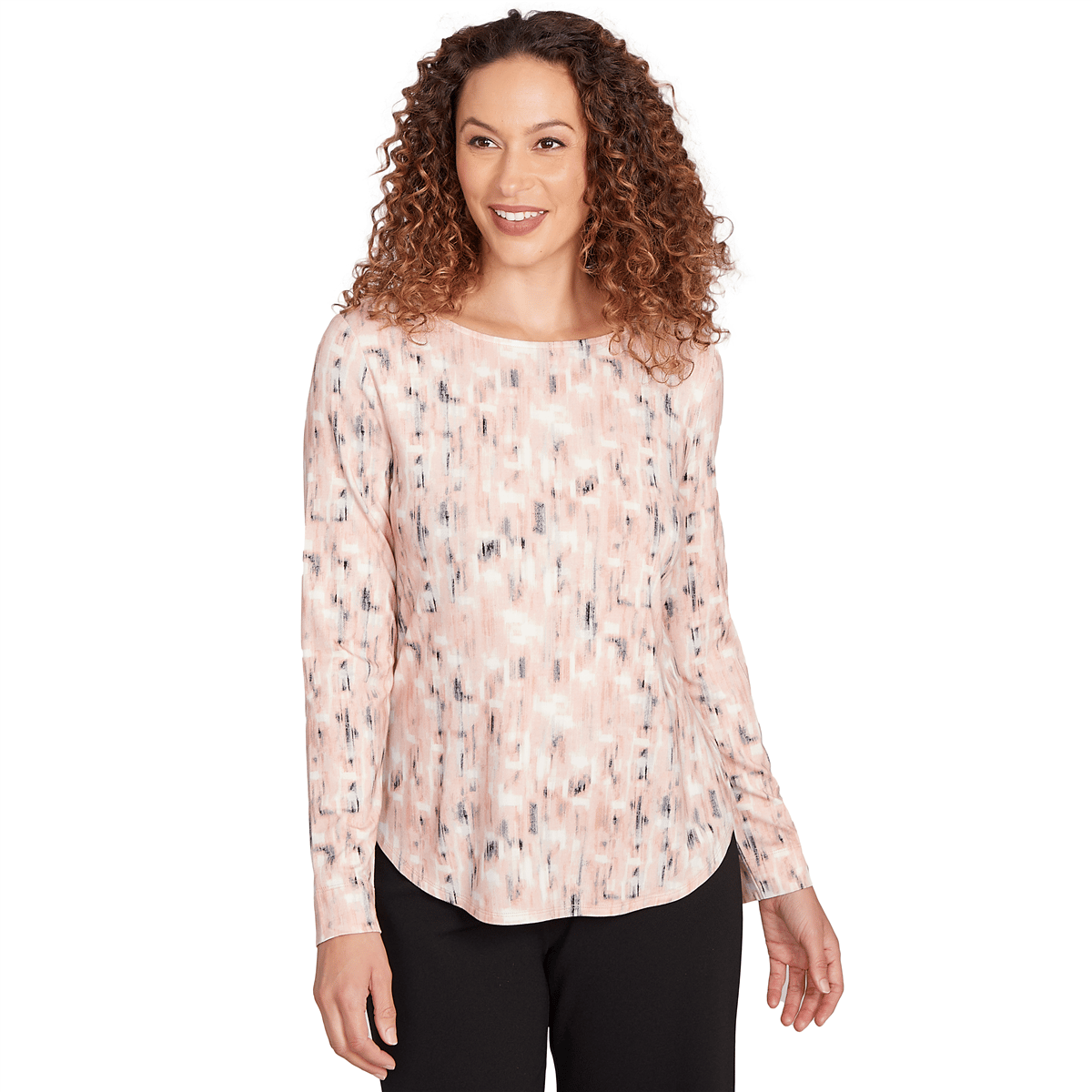 Click here for Womens Emaline Key Items Brushstroke Long Sleeve B... prices