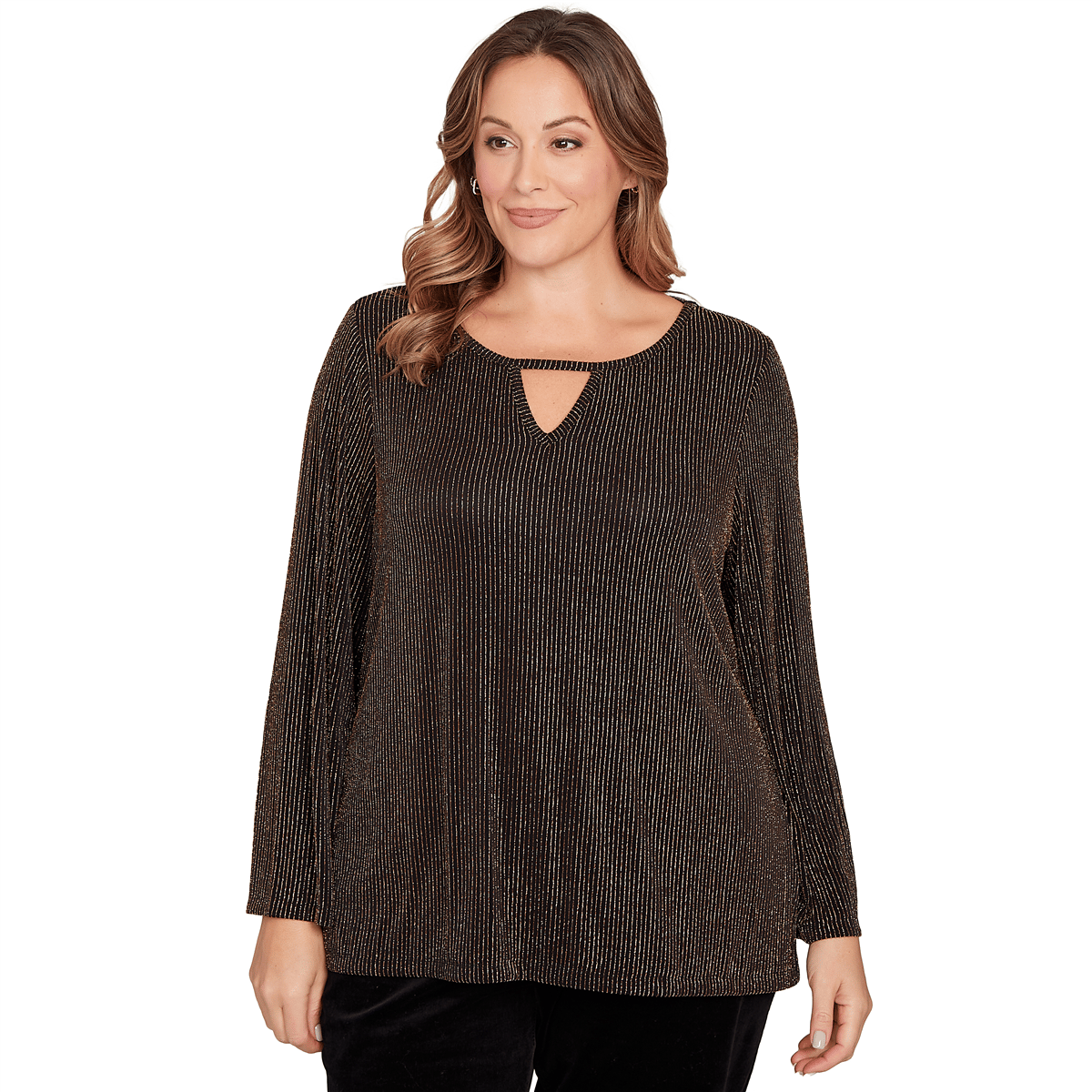 Click here for Plus Size Emaline Key Items Long Sleeve Keyhole Ne... prices