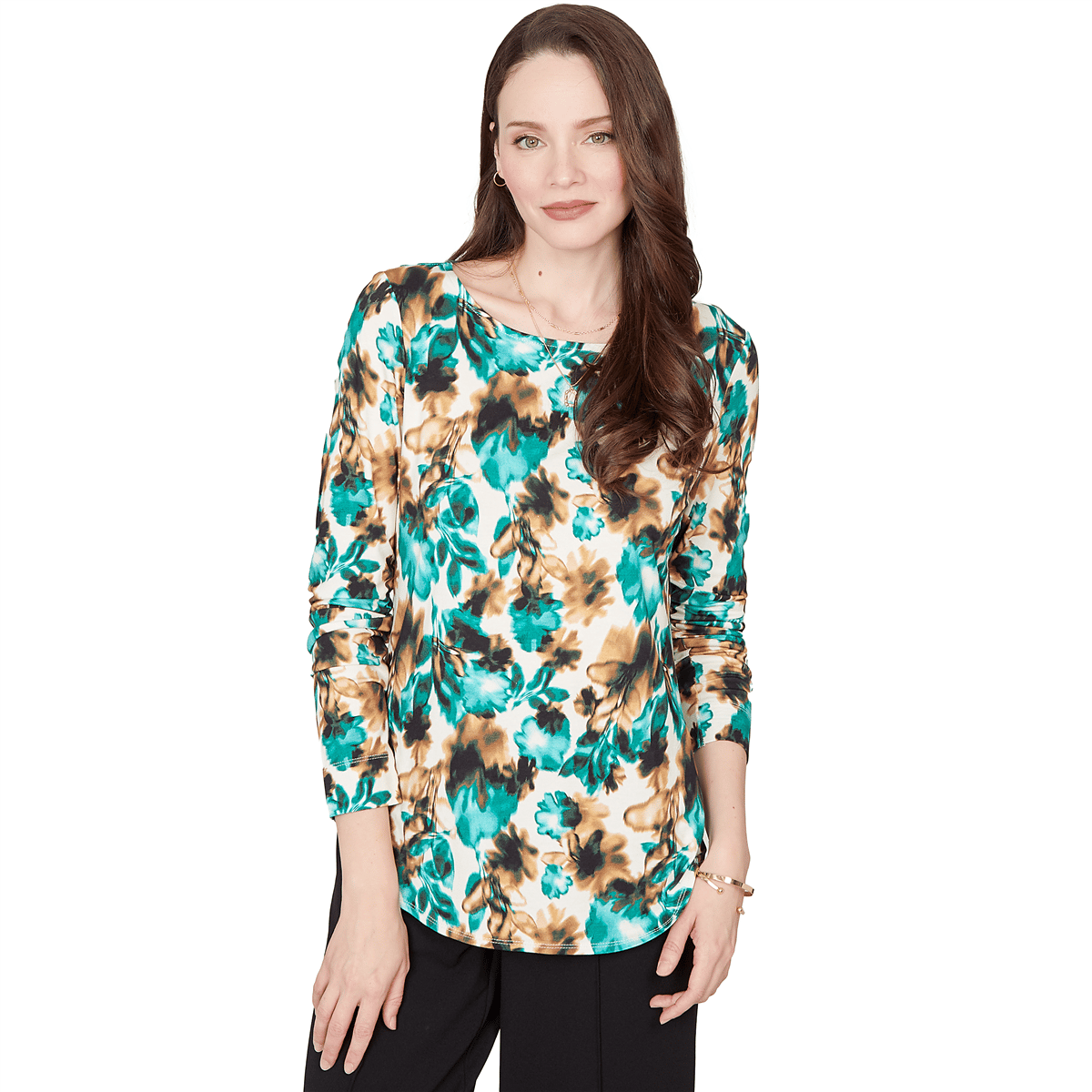 Click here for Womens Emaline Key Items Watercolor Floral Boat Ne... prices