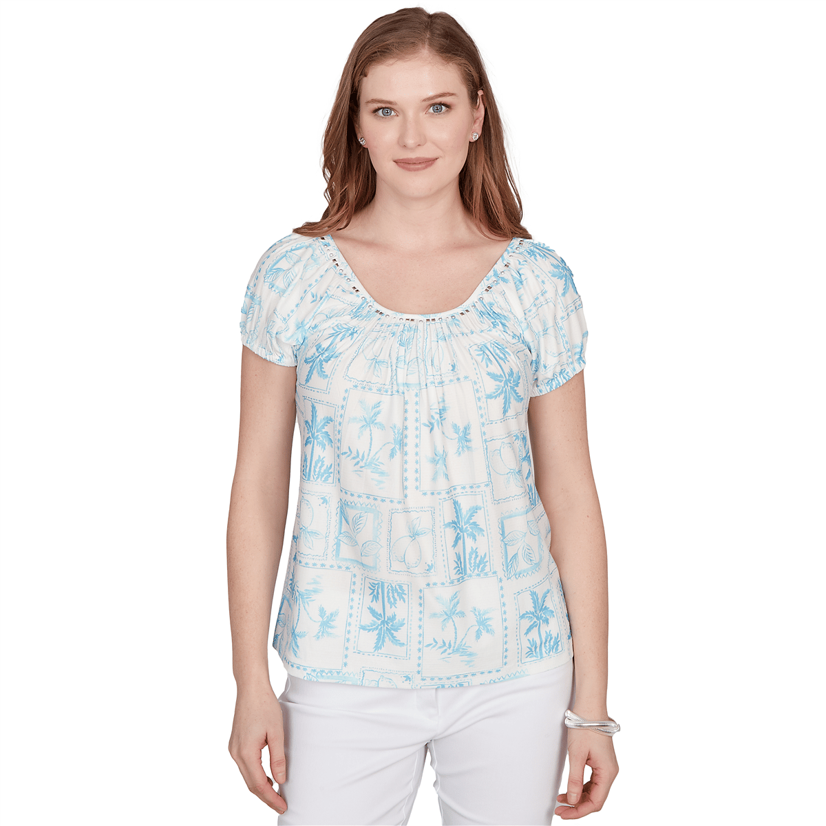 Click here for Plus Size Hearts of Palm Aqua Fresh Postcard Tropi... prices