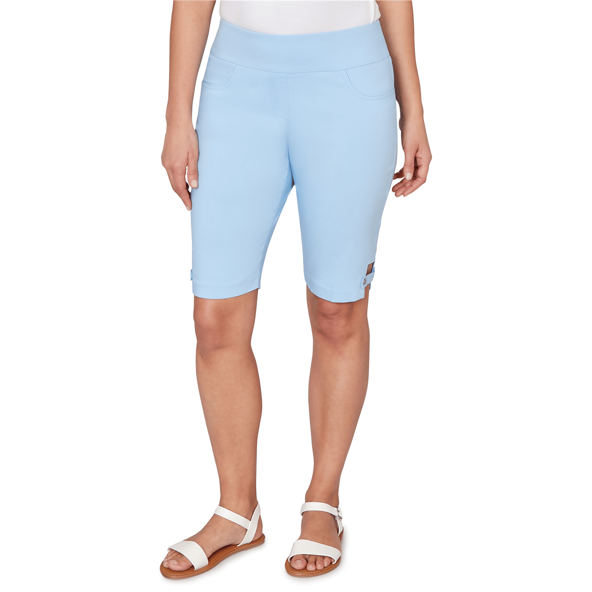 Click here for Petite Hearts of Palm Cool & Collected Solid Bermu... prices