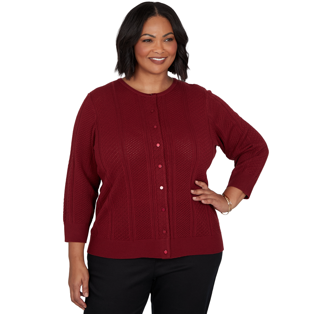 Click here for Plus Size Emaline Country Code 3/4 Sleeve Pointell... prices