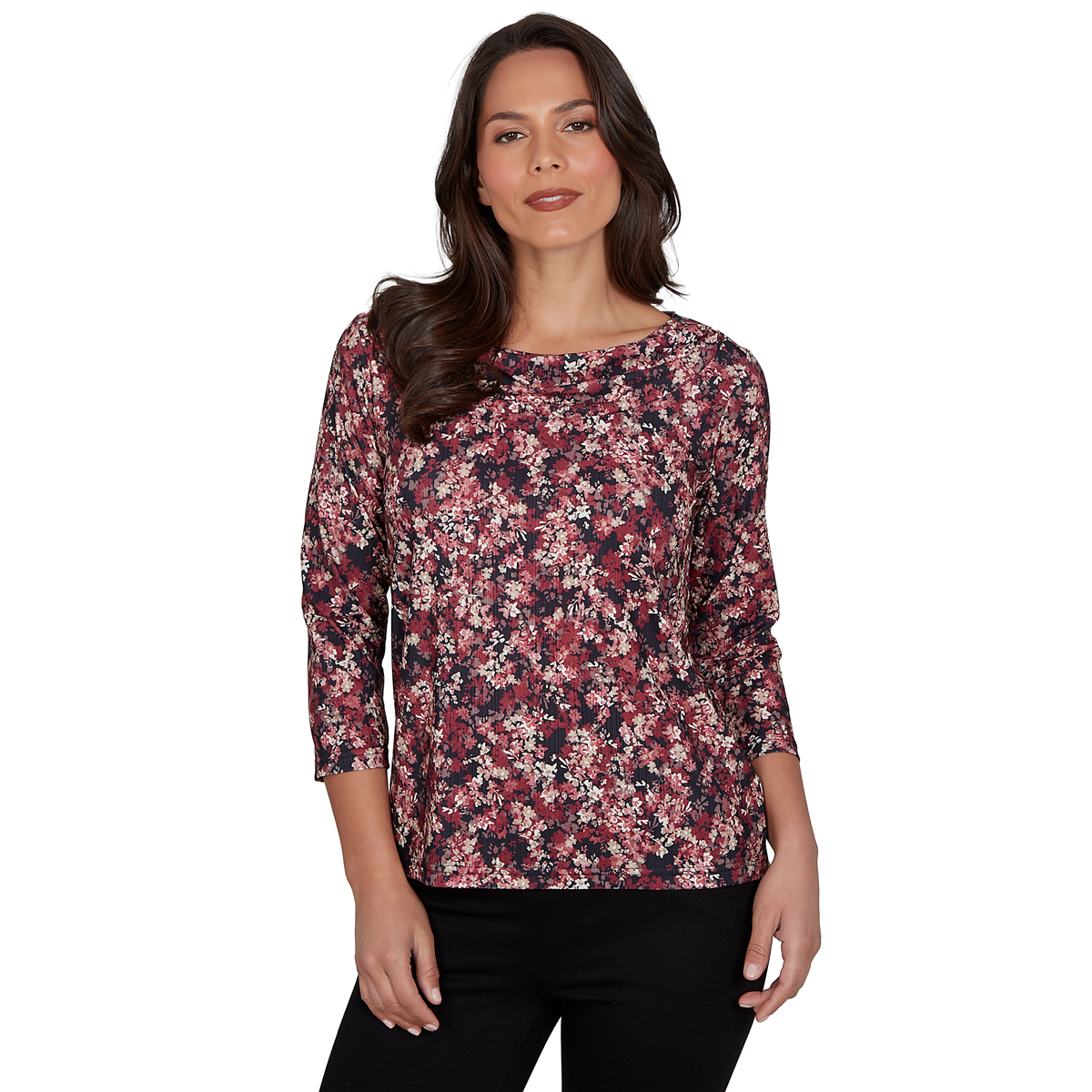 Click here for Womens Emaline Key Items 3/4 Sleeve Cowl Neck Flor... prices