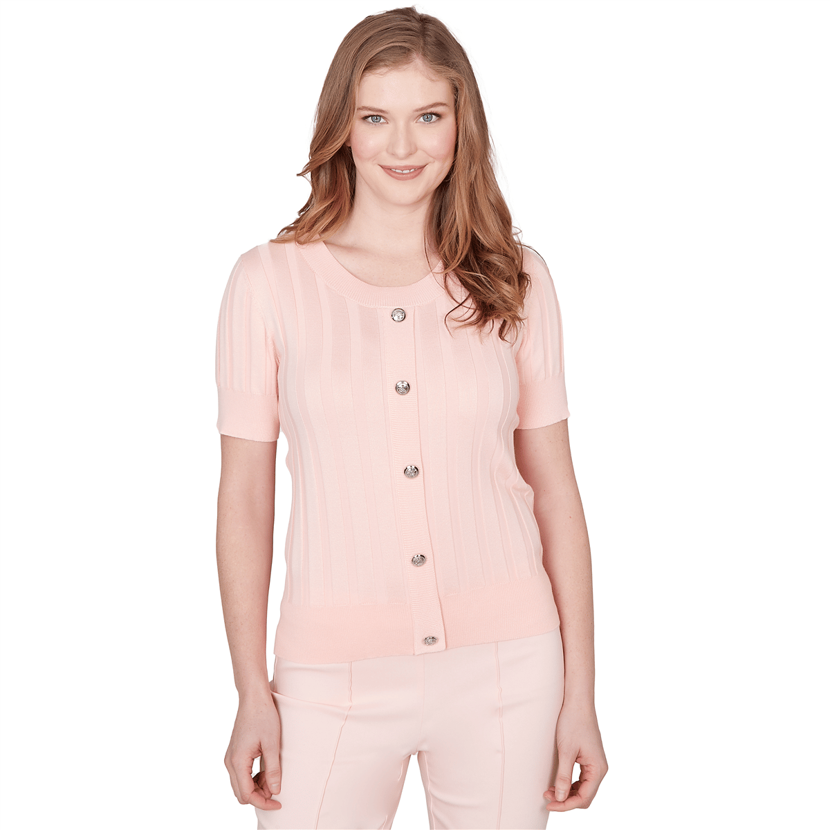 Click here for Petite Emaline Enchanted Bloom Short Sleeve Rib Kn... prices