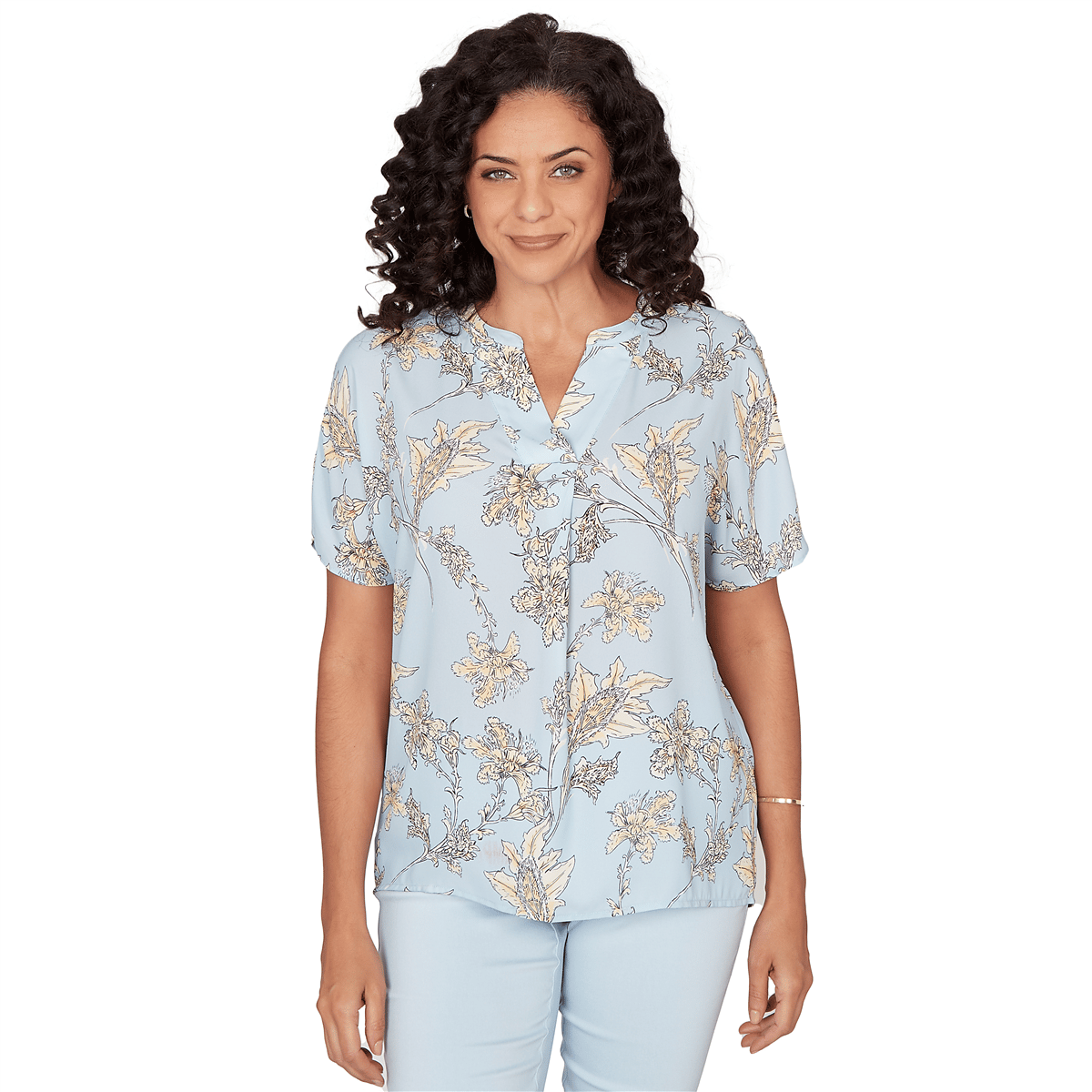 Click here for Petite Emaline Limoncello Sunrise Cold Shoulder Fl... prices