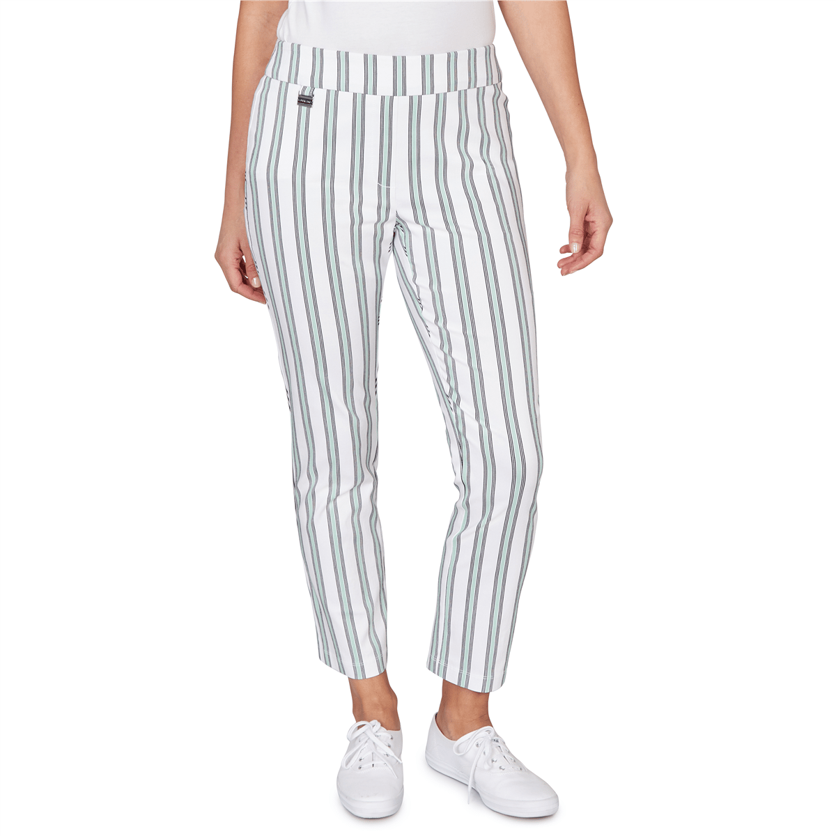 Click here for Womens Emaline Verde Grove I Stripe Pull On Capris prices