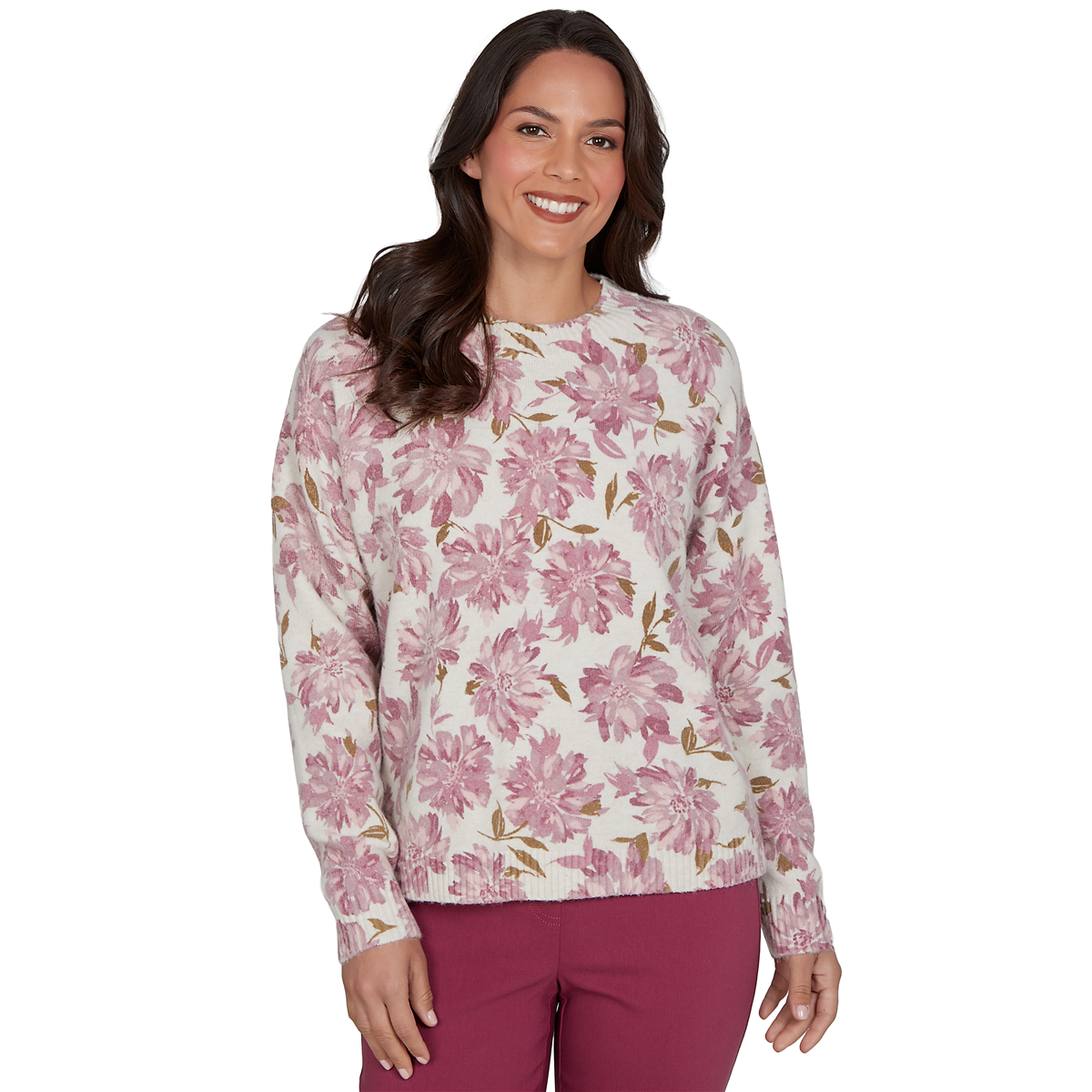 Click here for Petite Hearts of Palm Berry Fabulous Long Sleeve F... prices
