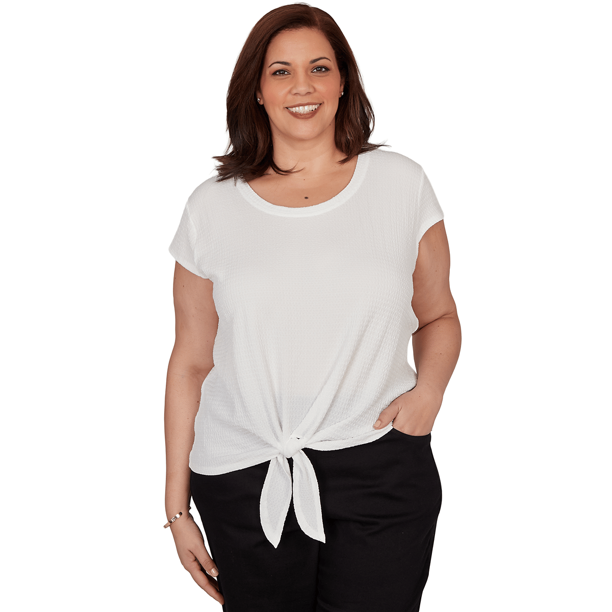 Click here for Plus Size Emaline Verde Grove II Cap Sleeve Tie Fr... prices