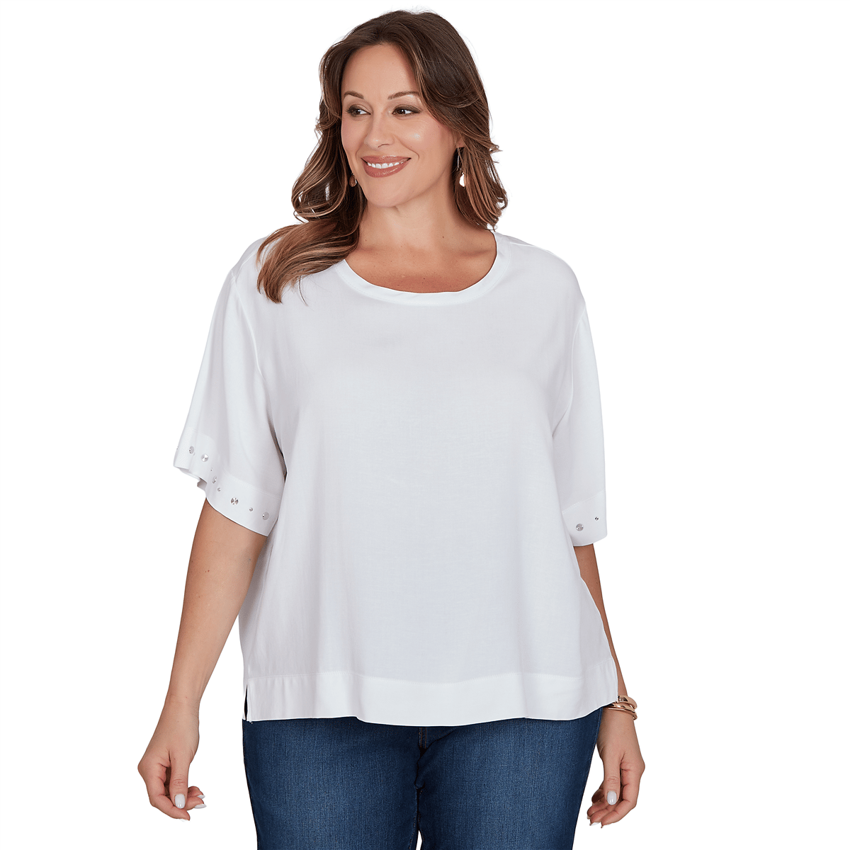 Click here for Plus Size Emaline Sapphire Serenade I Solid Elbow... prices