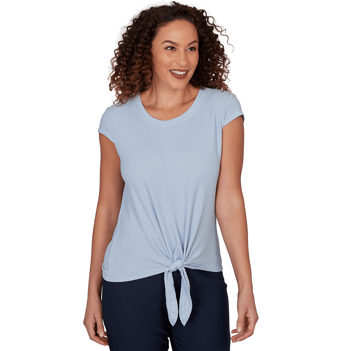 Click here for Petite Emaline Sapphire Serenade II Cap Sleeve Tex... prices