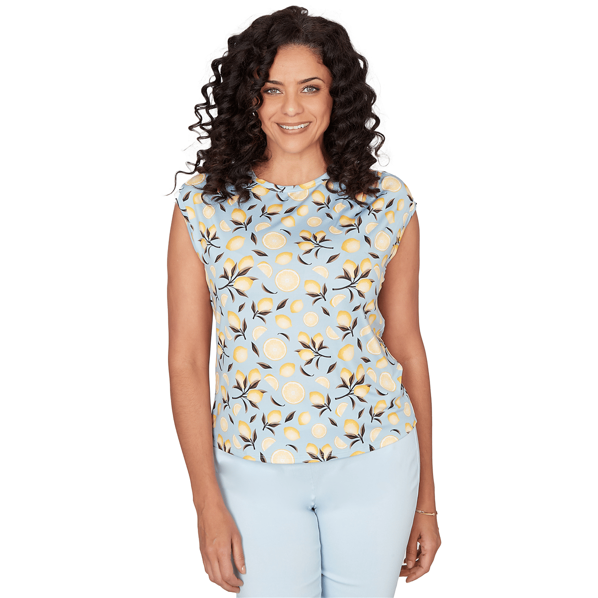 Click here for Womens Emaline Key Items Cap Sleeve All Over Lemon... prices