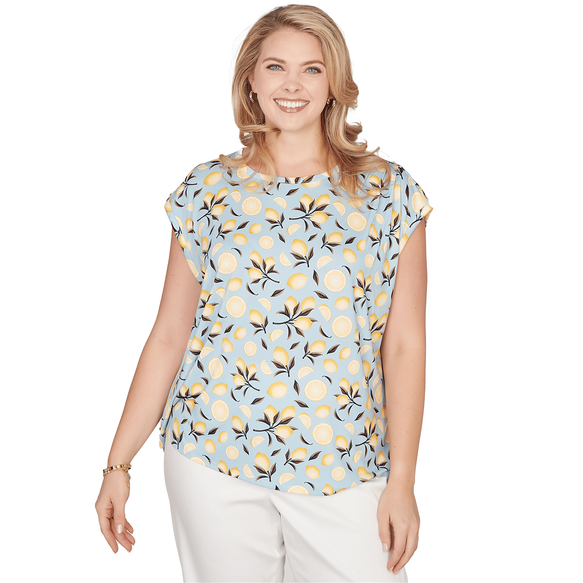 Click here for Plus Size Emaline Key Items Cap Sleeve All Over Le... prices