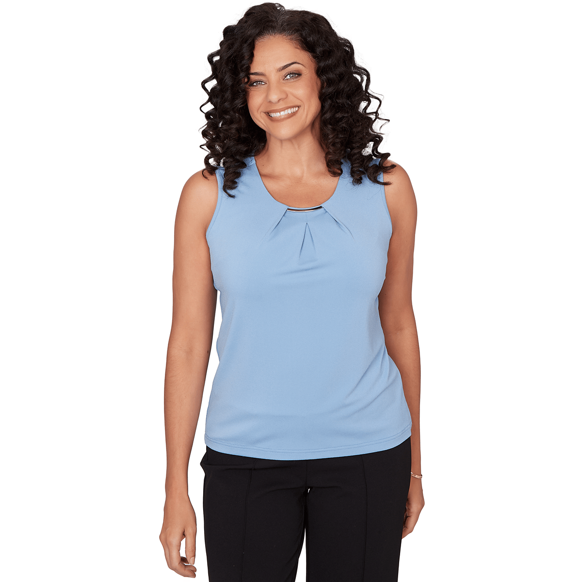 Click here for Petite Emaline Essentials Sleeveless Round Neck Bl... prices