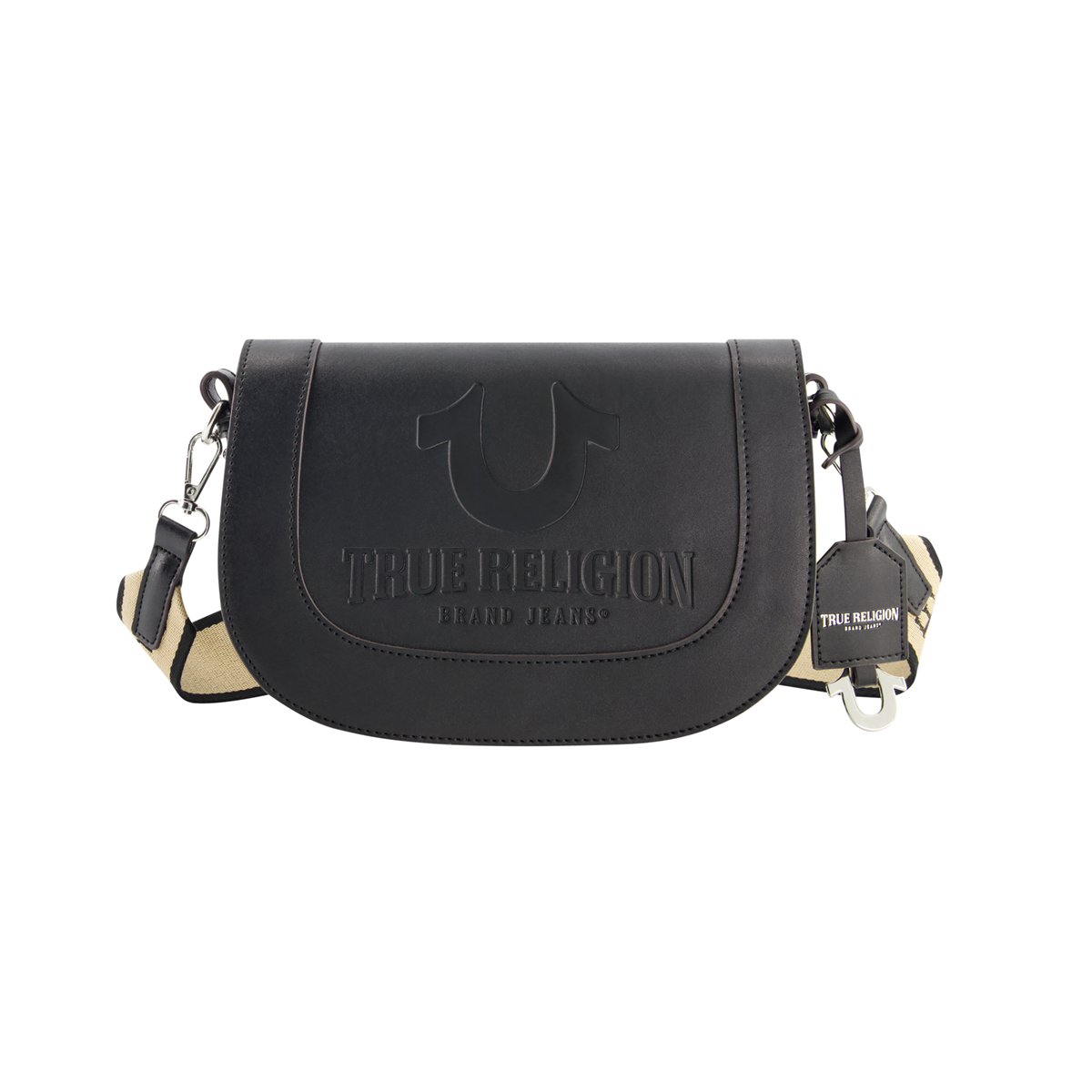 Click here for True Religion Debossed Logo Flap Crossbody Bag prices