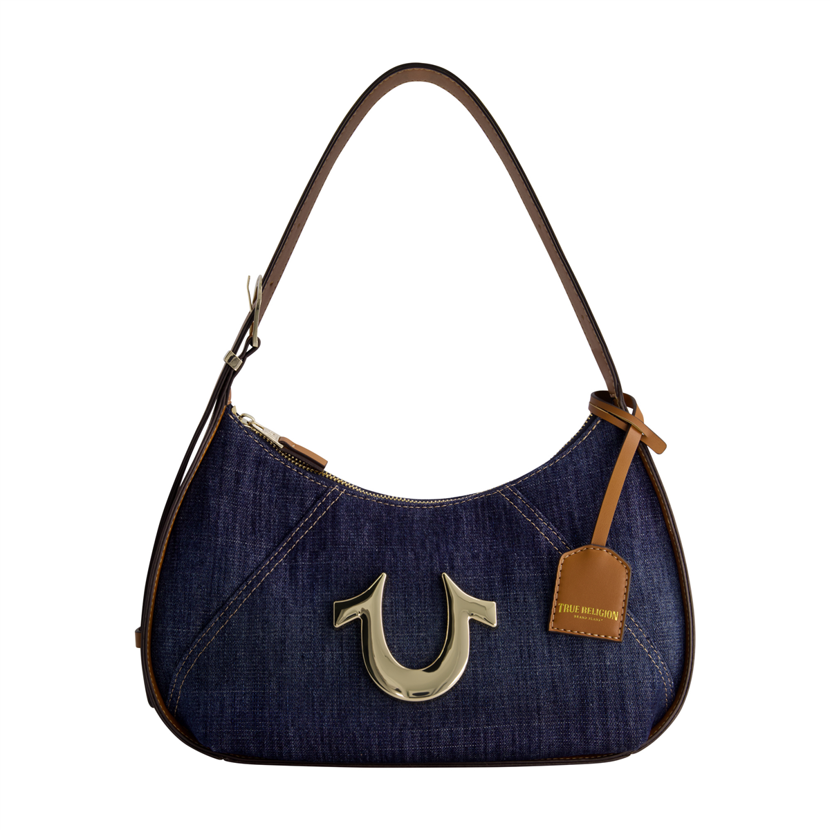 Click here for True Religion Metal Horseshoe Denim Shoulder Bag prices