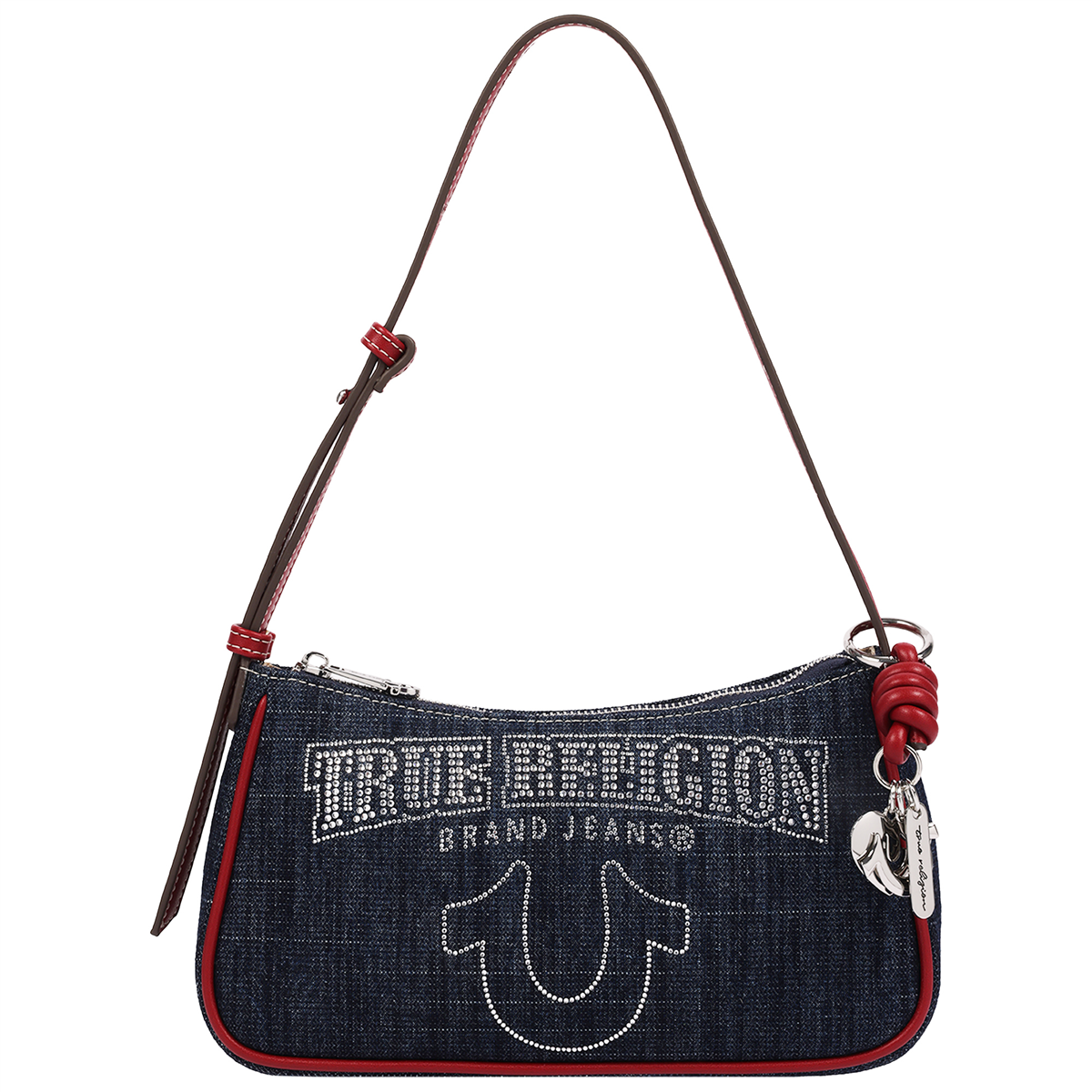 Click here for True Religion Bling Logo Denim Shoulder Bag prices