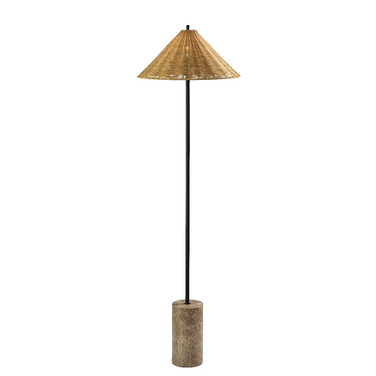 Click here for Adesso Rayne Brown Marble Base Floor Lamp with Rat... prices