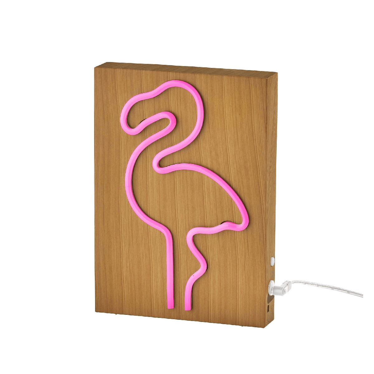 Click here for Simplee Adesso Wood-Framed Neon Flamingo Table/Wal... prices