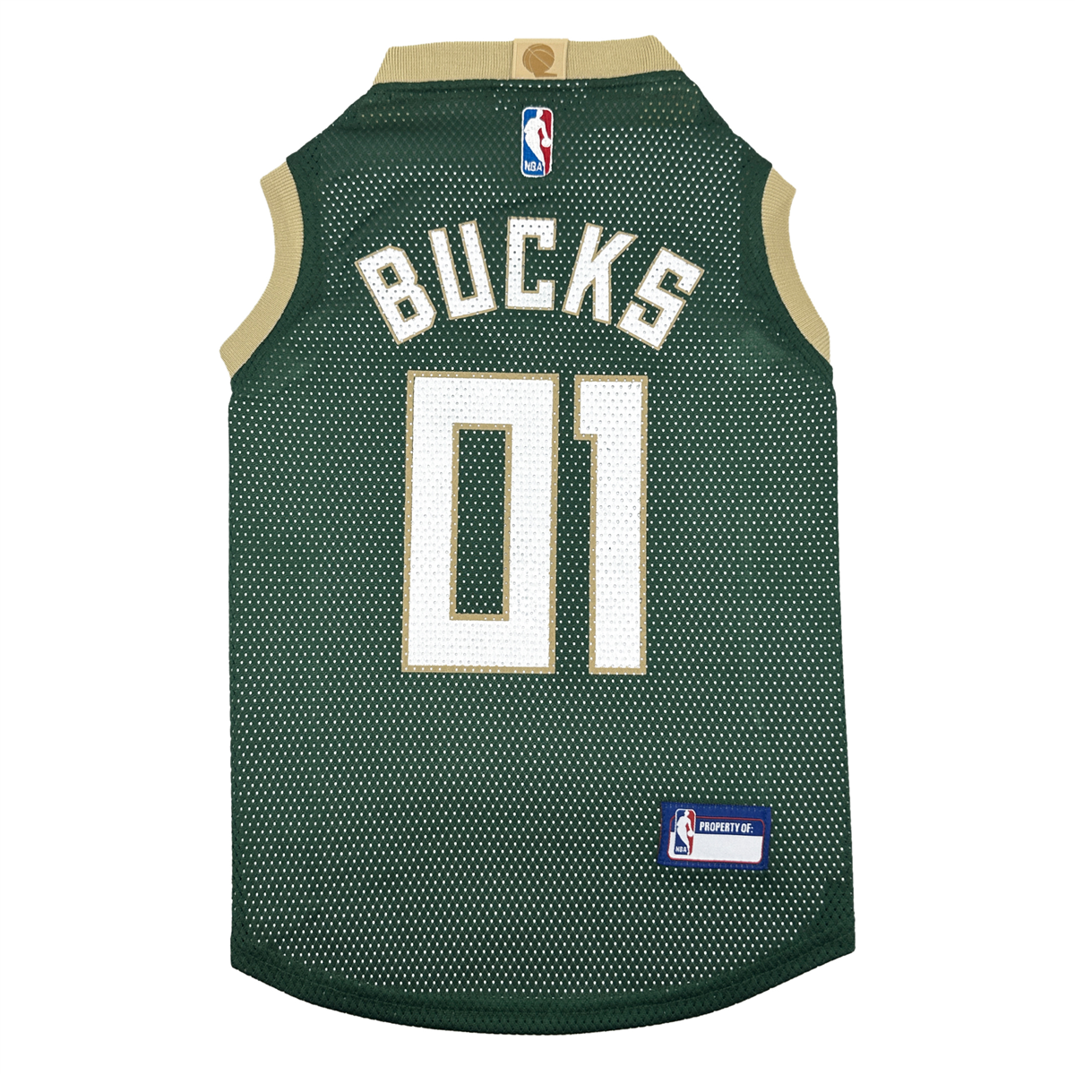 Click here for NBA Milwaukee Bucks Basketball Mesh Pet Jersey prices