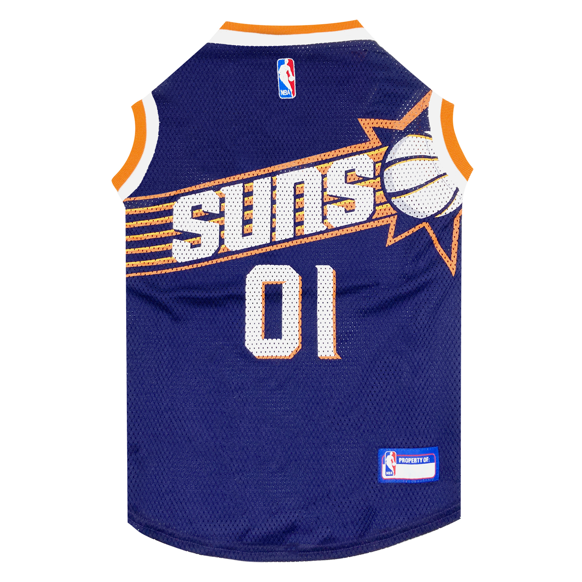 Click here for NBA Phoenix Suns Basketball Mesh Pet Jersey prices