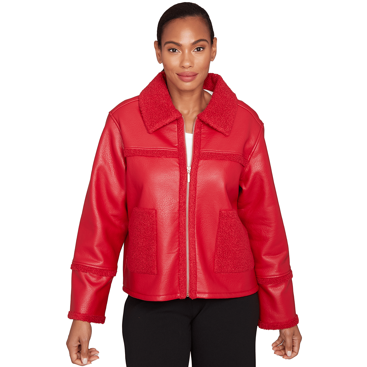 Click here for Womens Ruby Rd. Red Allure Shearling Faux Leather... prices