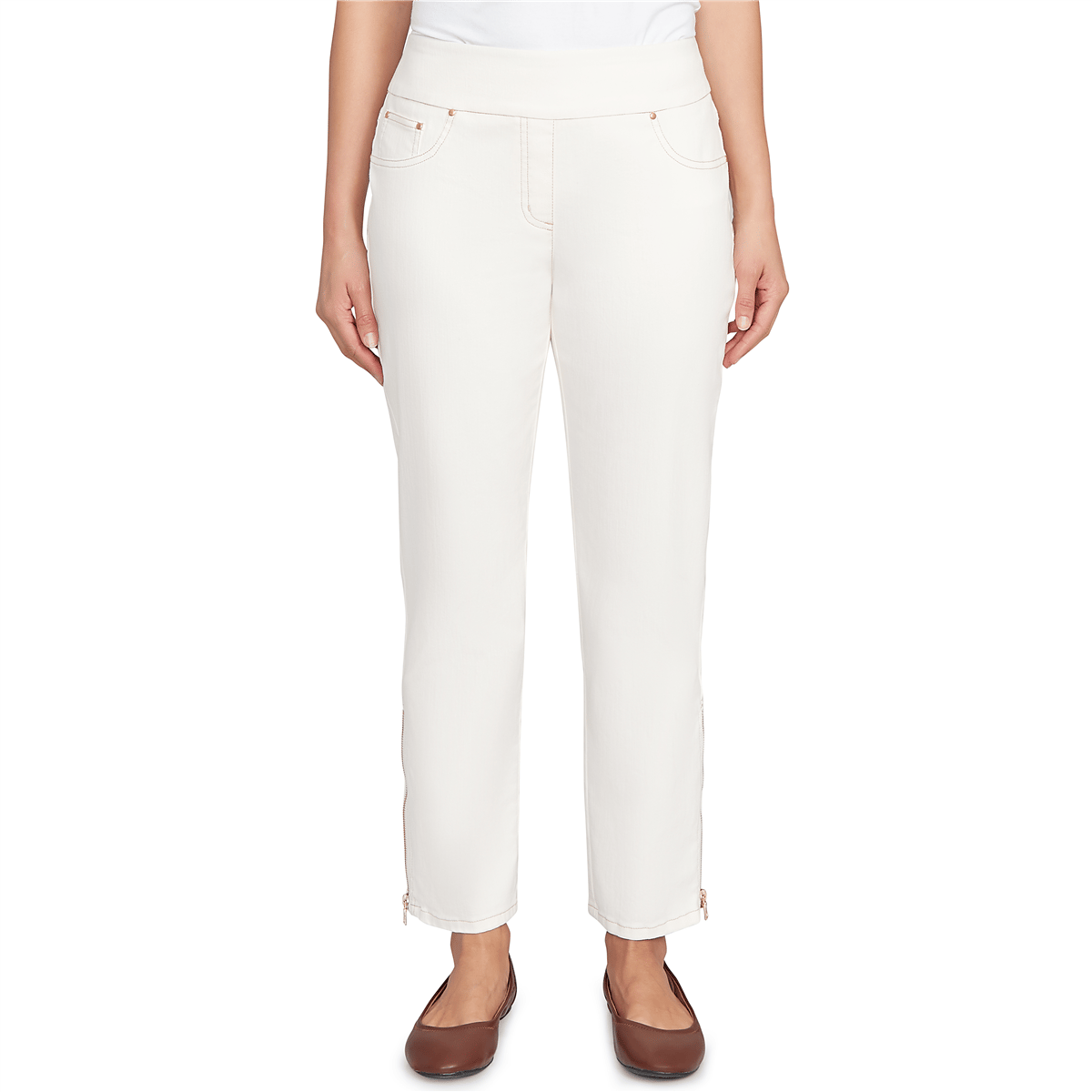 Click here for Womens Ruby Rd. Hello Holiday Zipper Hem Pull On J... prices