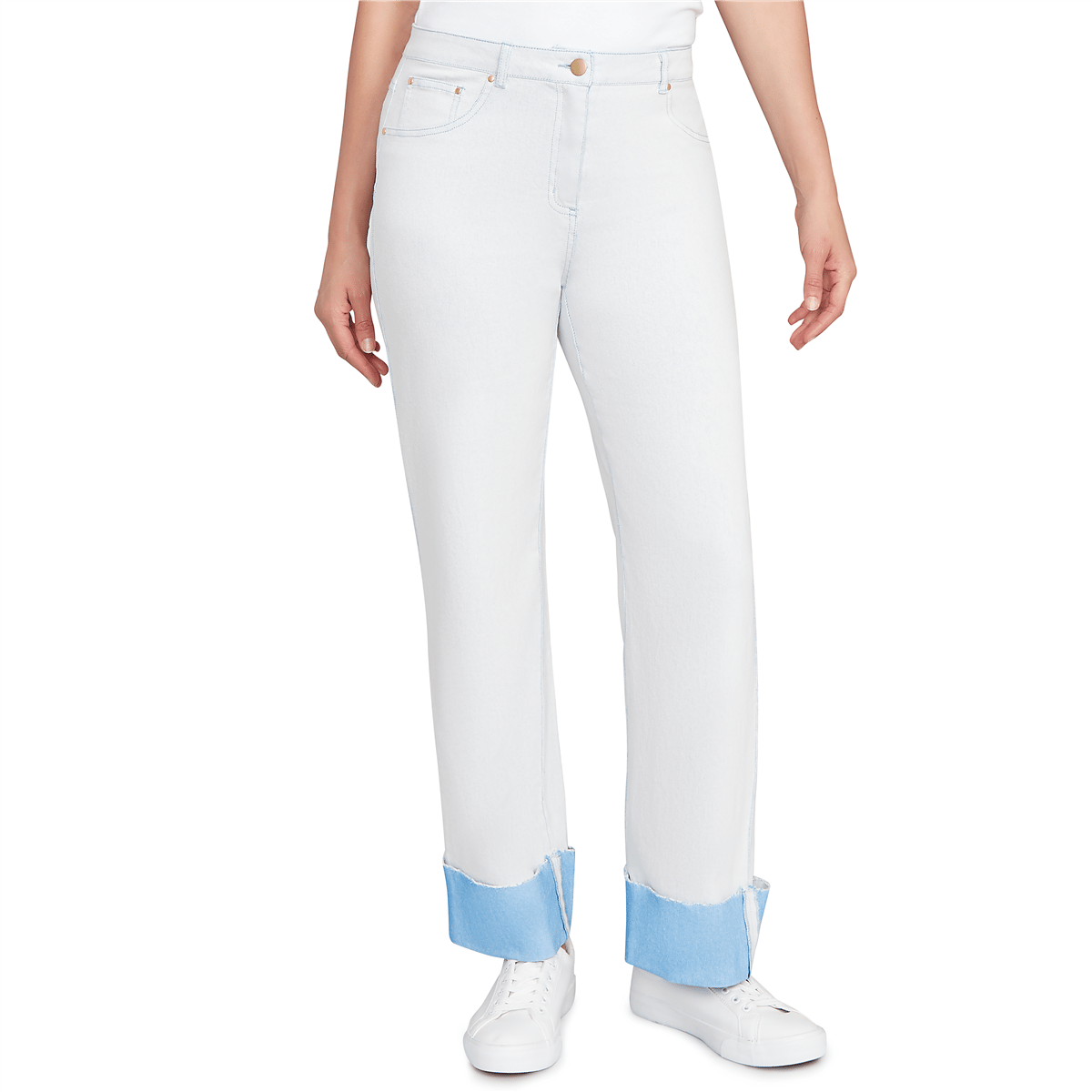 Click here for Womens Ruby Rd. Hello Holiday Pull On Cuffed Jeans prices