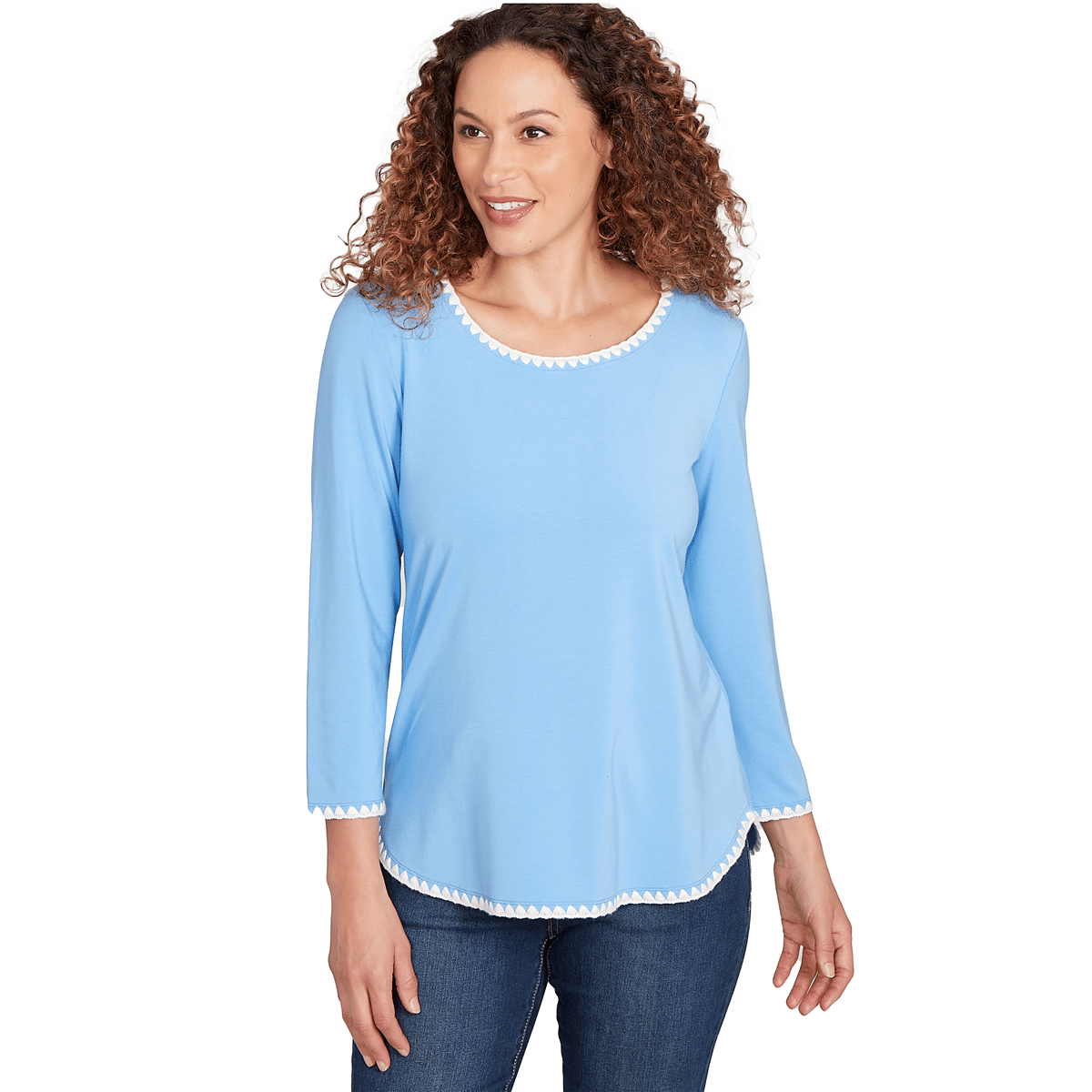 Click here for Womens Ruby Rd. Hello Holiday Scallop Embroidery B... prices