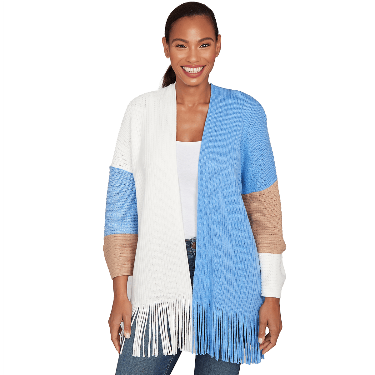 Click here for Womens Ruby Rd. Hello Holiday Color Block Rib Knit... prices