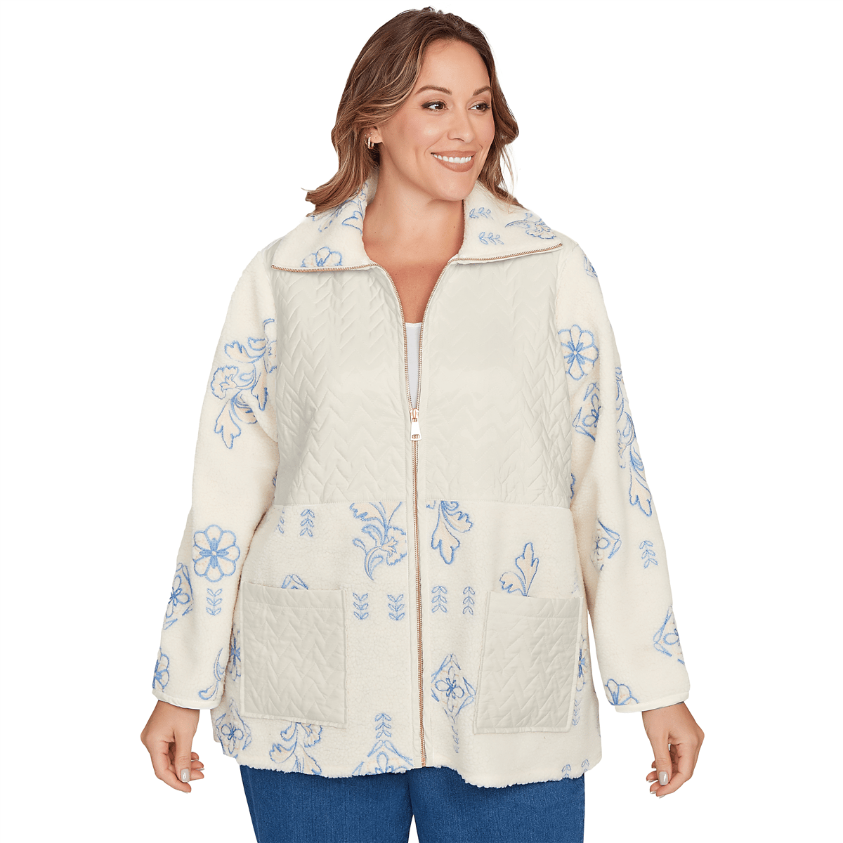 Click here for Plus Size Ruby Rd. Hello Holiday Embroidery Quilte... prices