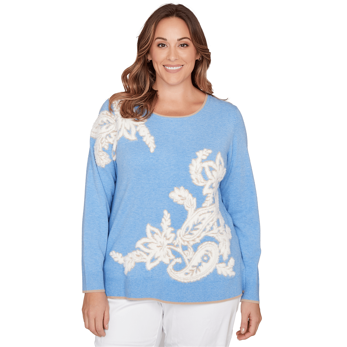 Click here for Plus Size Ruby Rd. Hello Holiday Floral Paisley Ey... prices