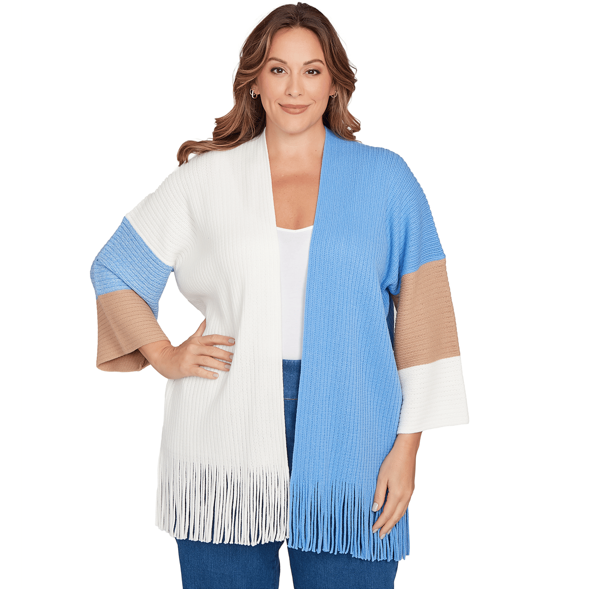Click here for Plus Size Ruby Rd. Hello Holiday Color Block Rib K... prices