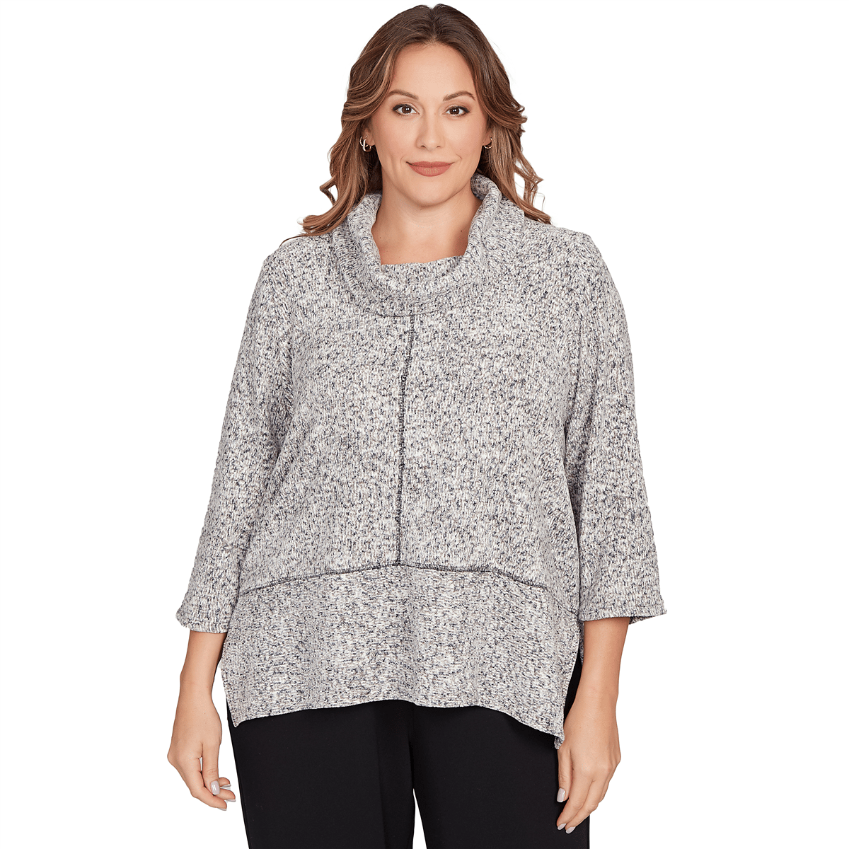 Click here for Plus Size Ruby Rd. Must Haves I Cowl Neck Space Dy... prices