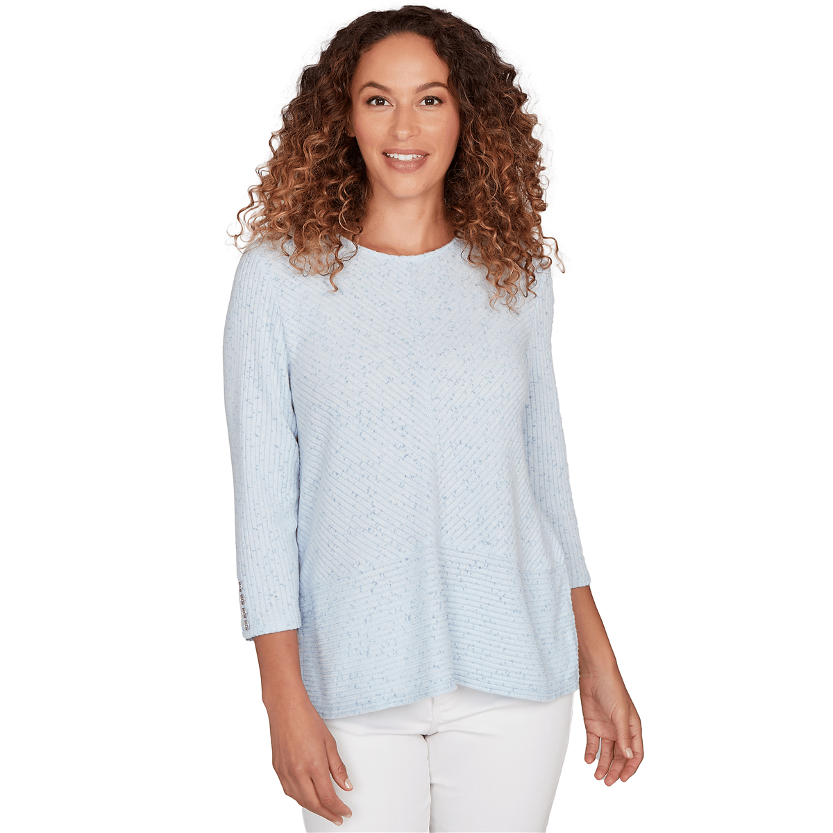 Click here for Petite Ruby Rd. Must Haves I Speckled Rib Knit Swe... prices