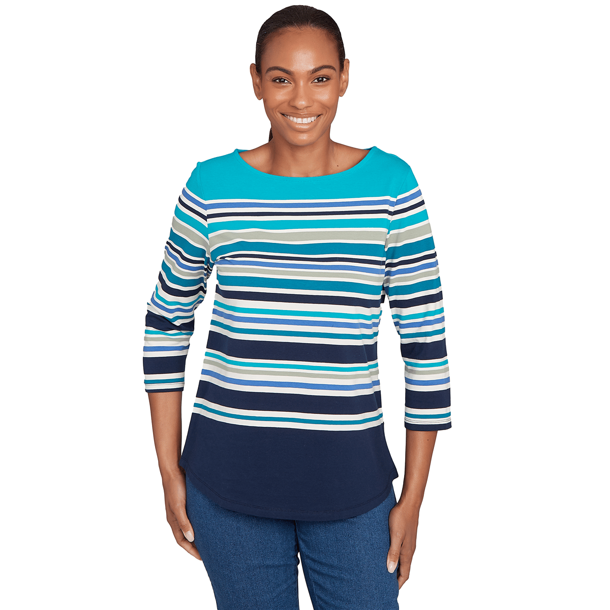 Click here for Womens Ruby Rd. Fall Flair 3/4 Sleeve Boat Neck St... prices