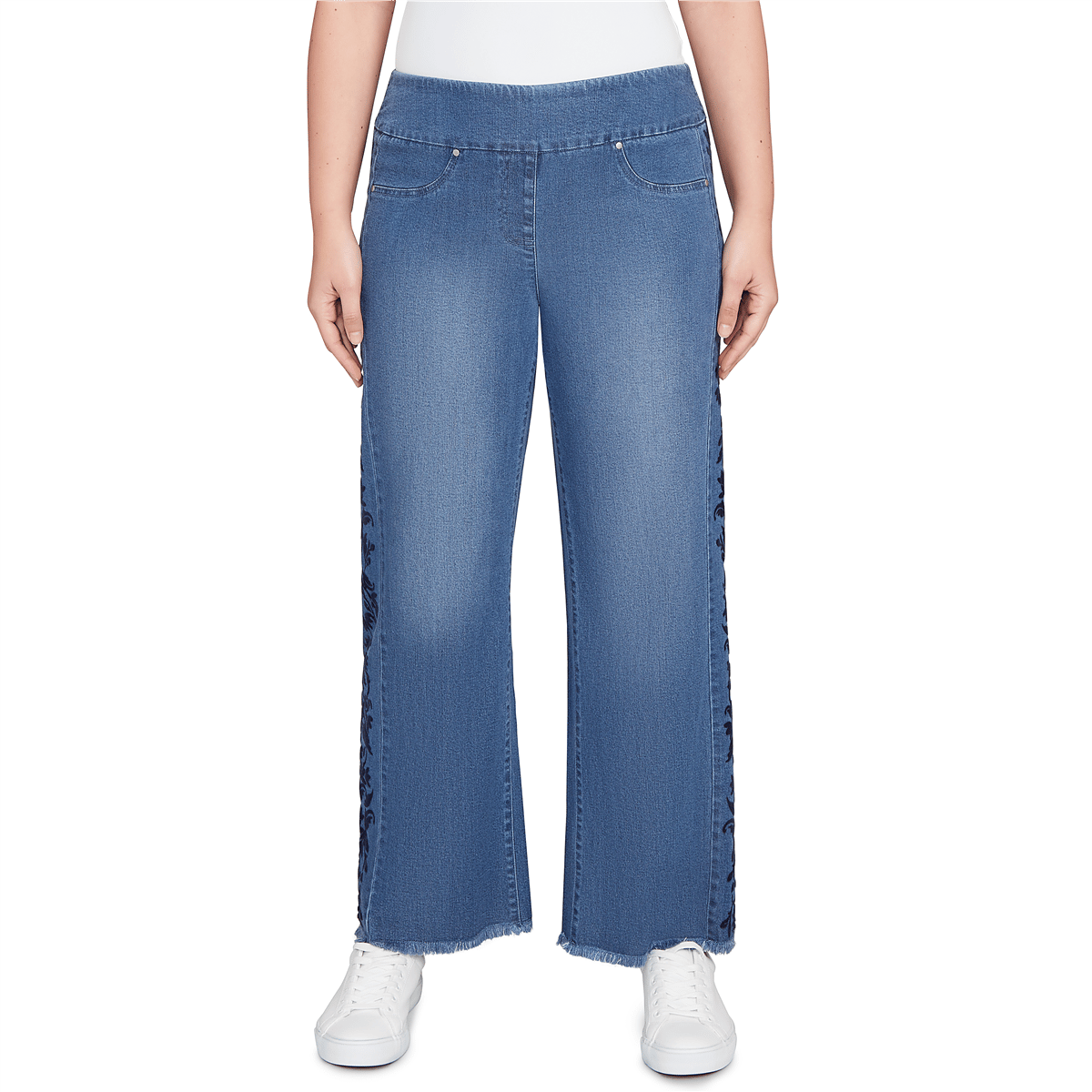 Click here for Petite Ruby Rd. Fall Flair Floral Bootcut Ankle Je... prices