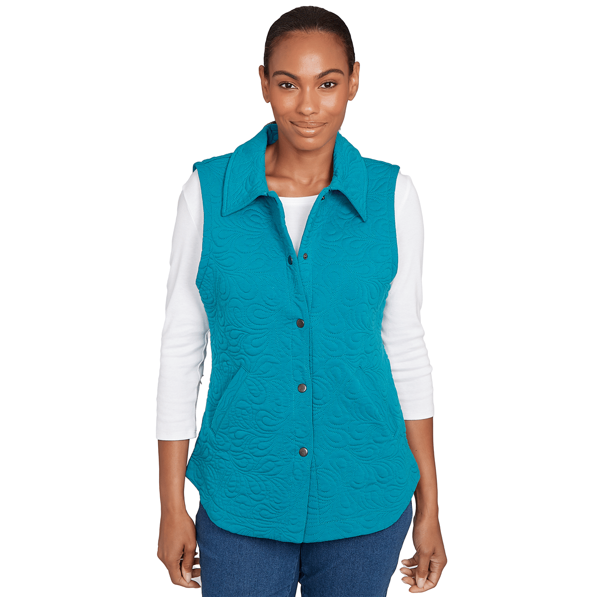 Click here for Womens Ruby Rd. New Neutrals Quilted French Terry... prices