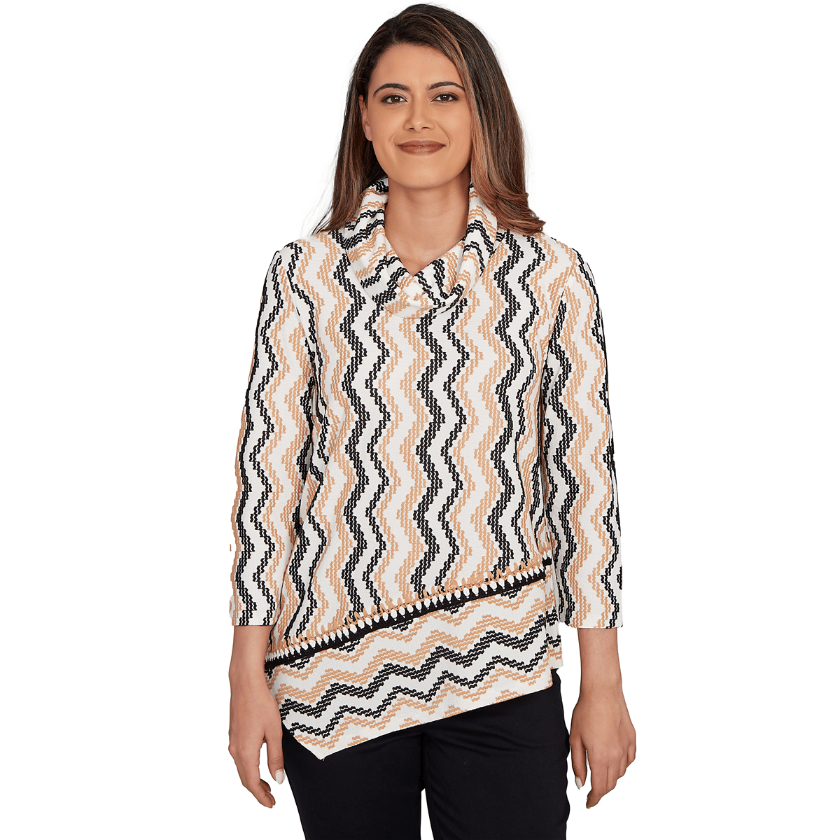 Click here for Womens Ruby Rd. New Neutrals Asymmetrical Hem Zig... prices