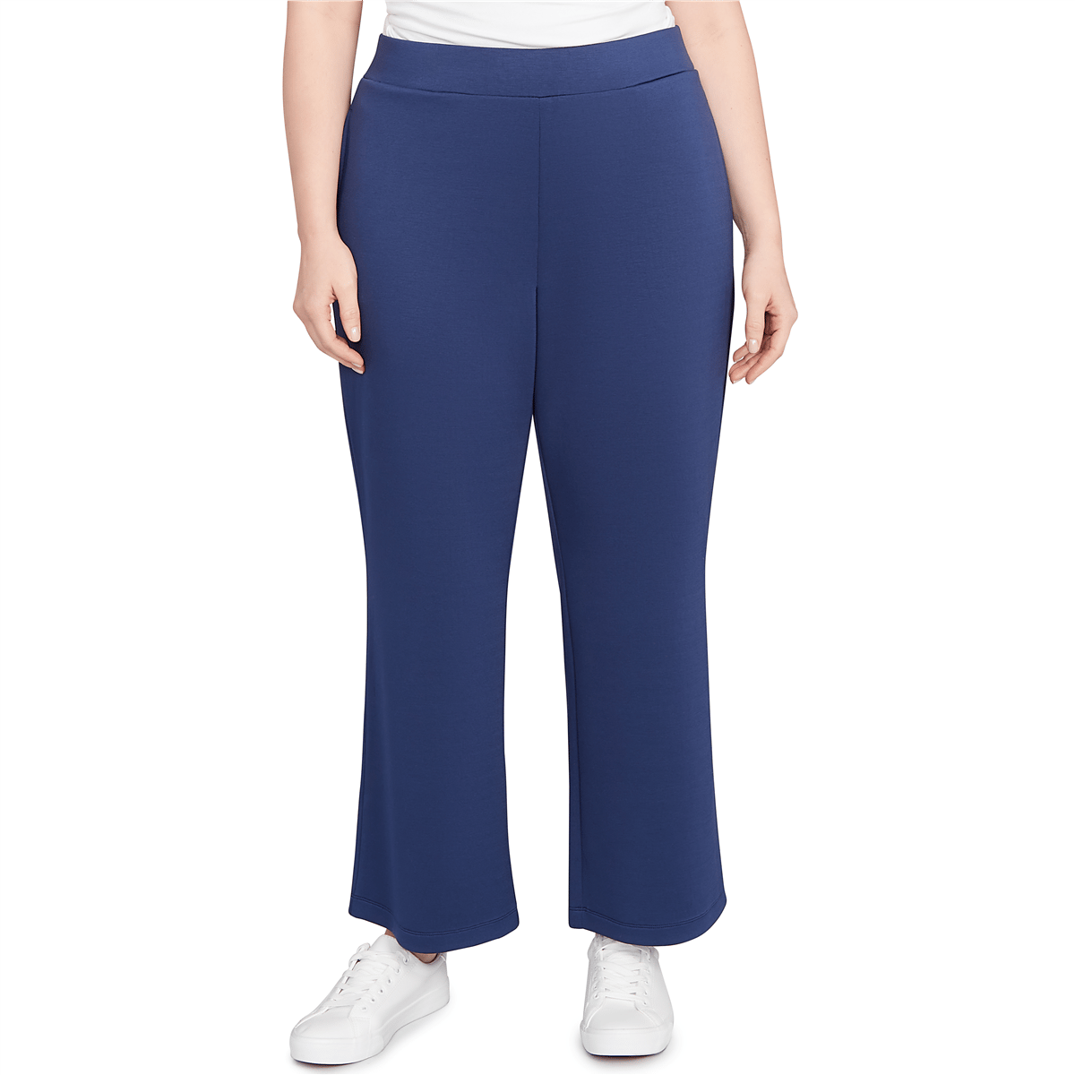 Ruby Rd. Plus Size Scuba Pull-On Pants - Deep Blue