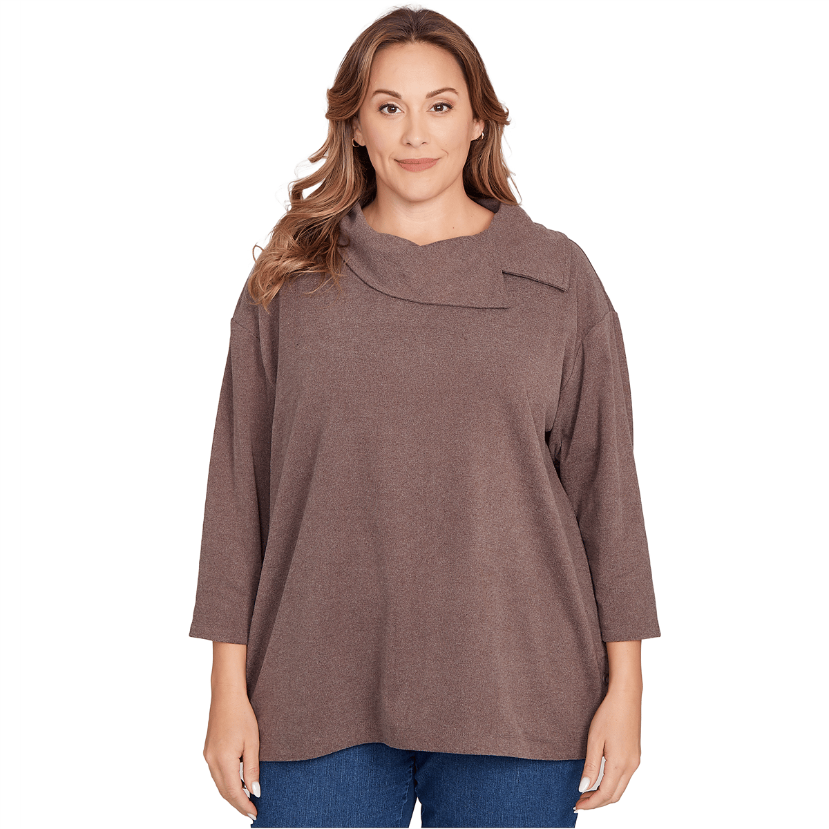 Click here for Plus Size Ruby Rd. Must Haves I Cowl Neckline 3/4... prices
