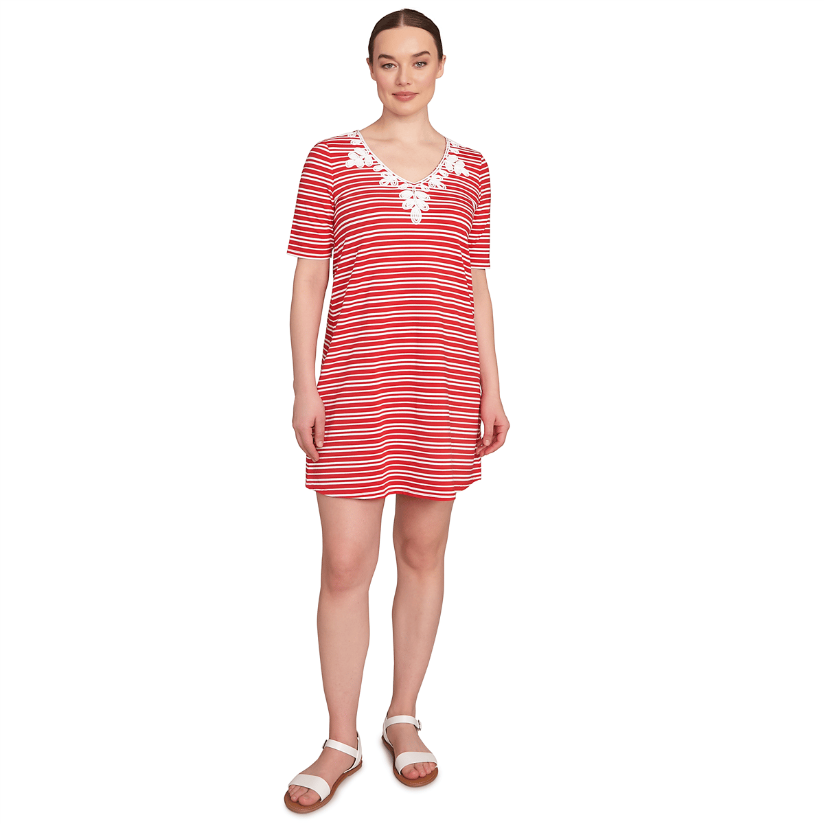 Click here for Womens Ruby Rd. Americana Chic Embroidered Stripe... prices