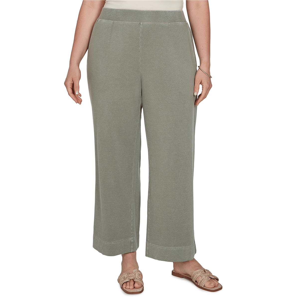 Click here for Plus Size Ruby Rd. Sedona Escape Snow Wash Wide Le... prices