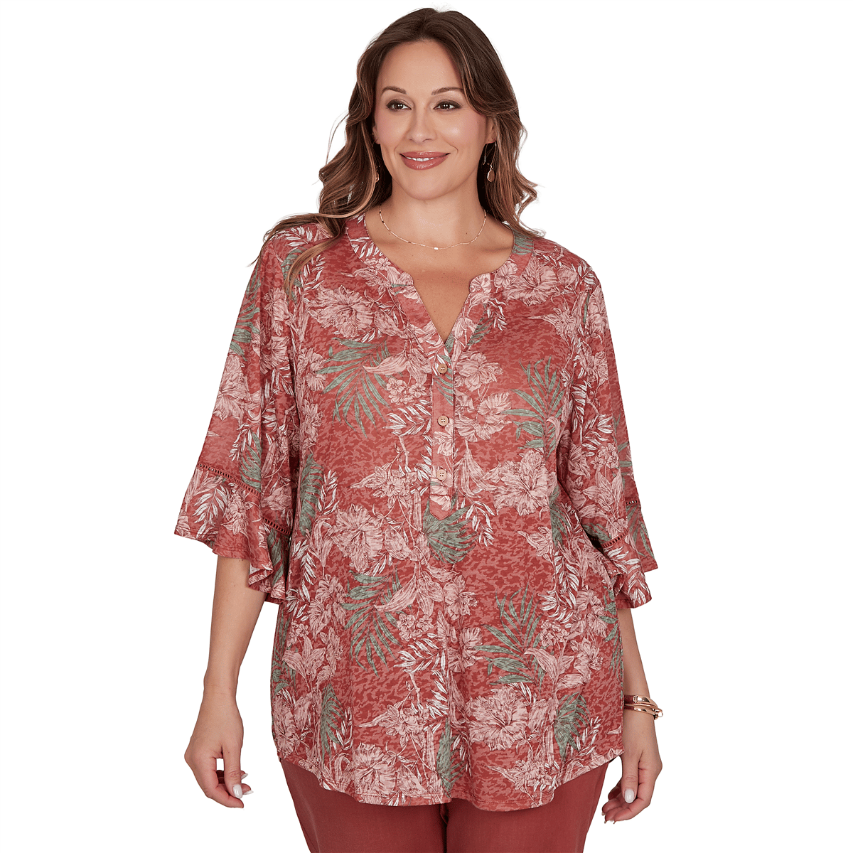 Click here for Plus Size Ruby Rd. Sedona Escape Tropical Burnout... prices