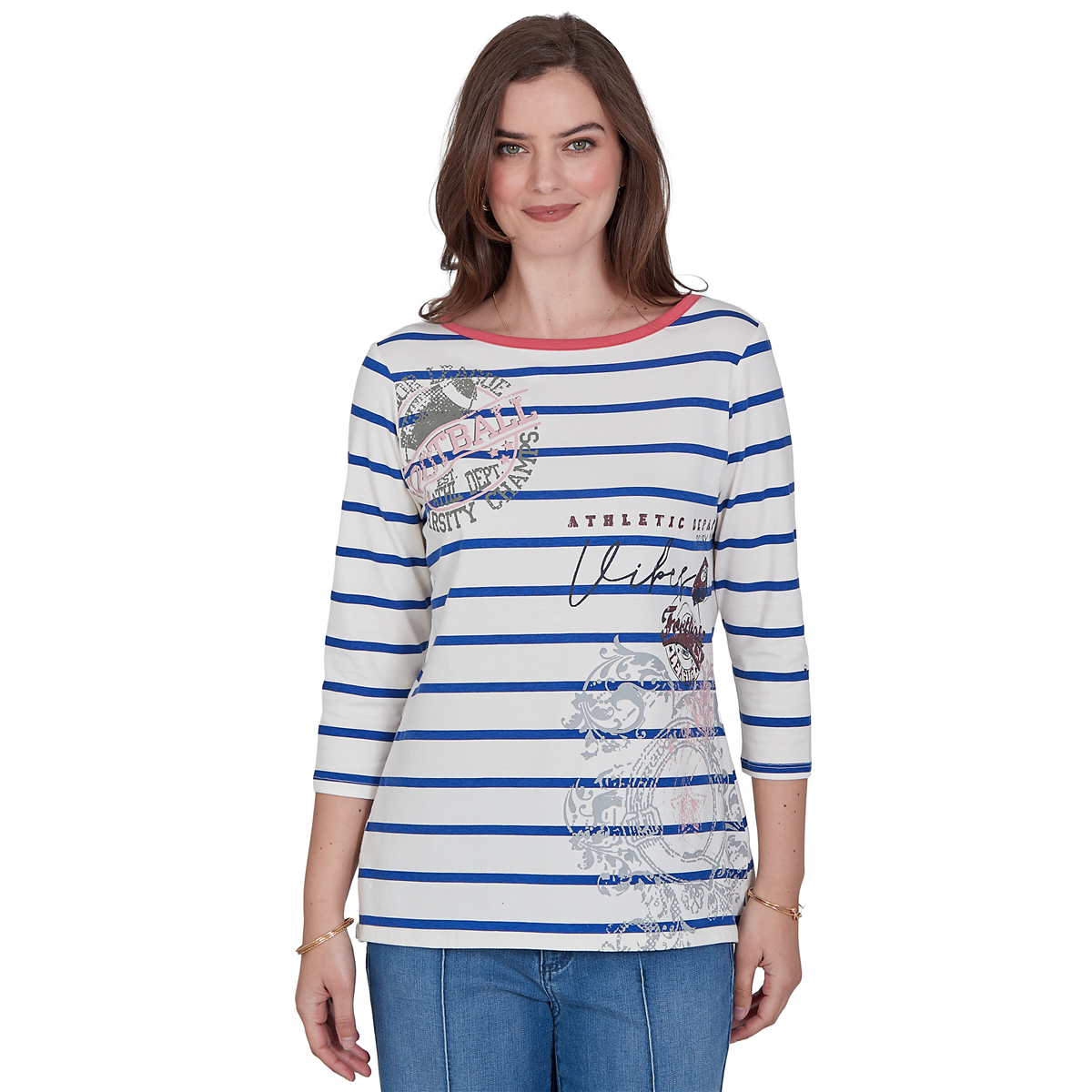 Click here for Womens Ruby Rd. Must Haves II 3/4 Sleeve Varsity S... prices