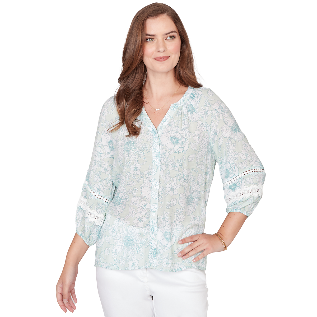 Click here for Womens Ruby Rd. Renaissance Romance 3/4 Sleeve Flo... prices
