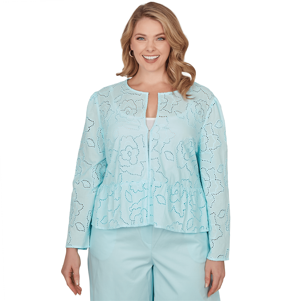 Click here for Plus Size Ruby Rd. Renaissance Romance Floral Eyel... prices