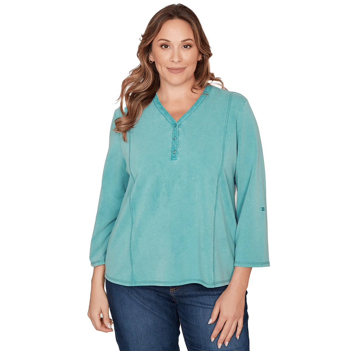 Click here for Plus Size Ruby Rd. Renaissance Romance 3/4 Sleeve... prices