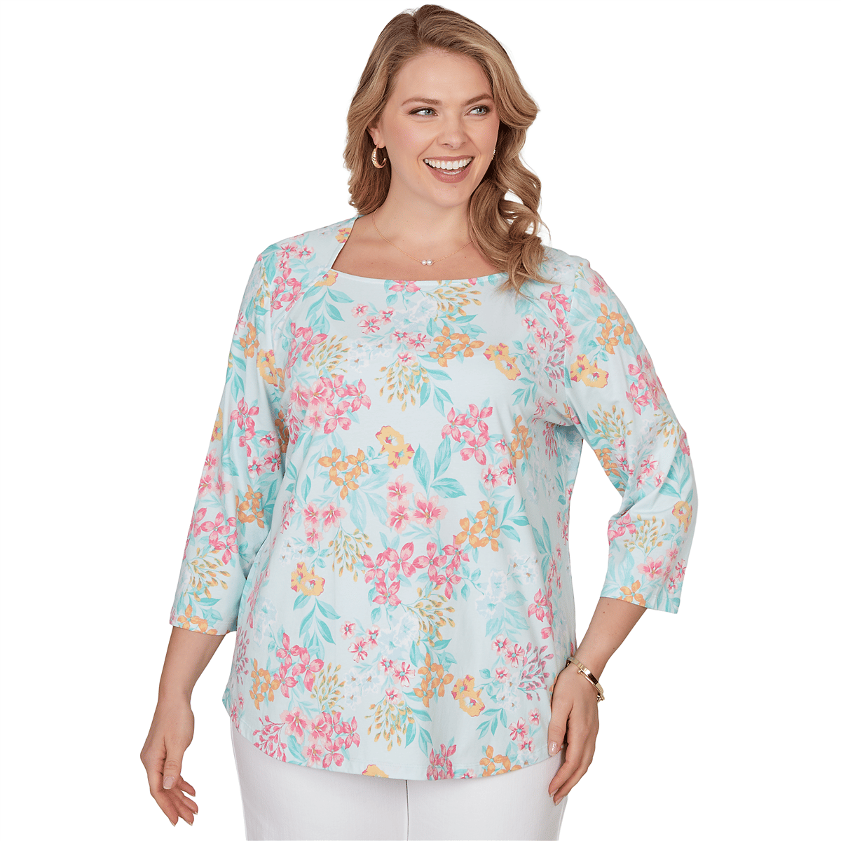 Click here for Plus Size Ruby Rd. Renaissance Romance Blooming Fl... prices