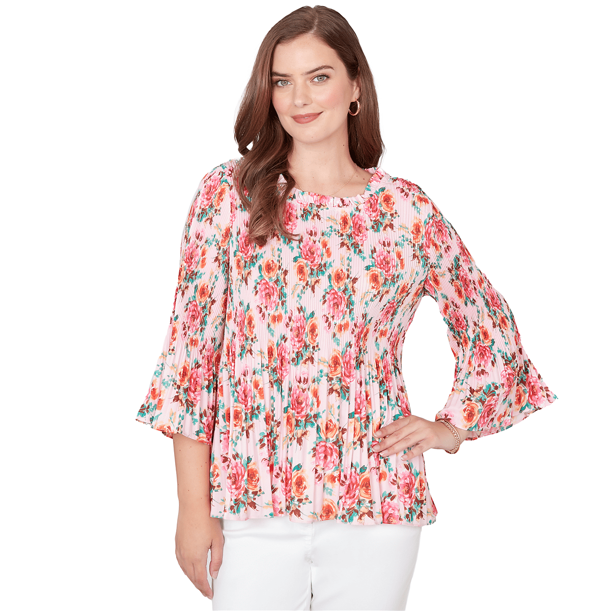 Click here for Petite Ruby Rd. Renaissance Romance Bell Sleeve Fl... prices